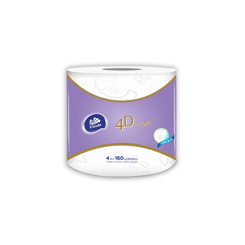 Vinda 4D Deluxe 160g 4ply Bathroom Tissue VC4672 (10 rolls)