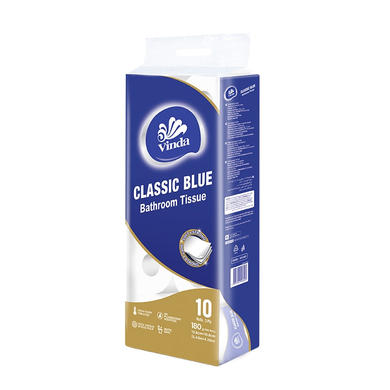 Vinda Classic Blue 180g 3ply Bathroom Tissue V4028 (10 rolls)
