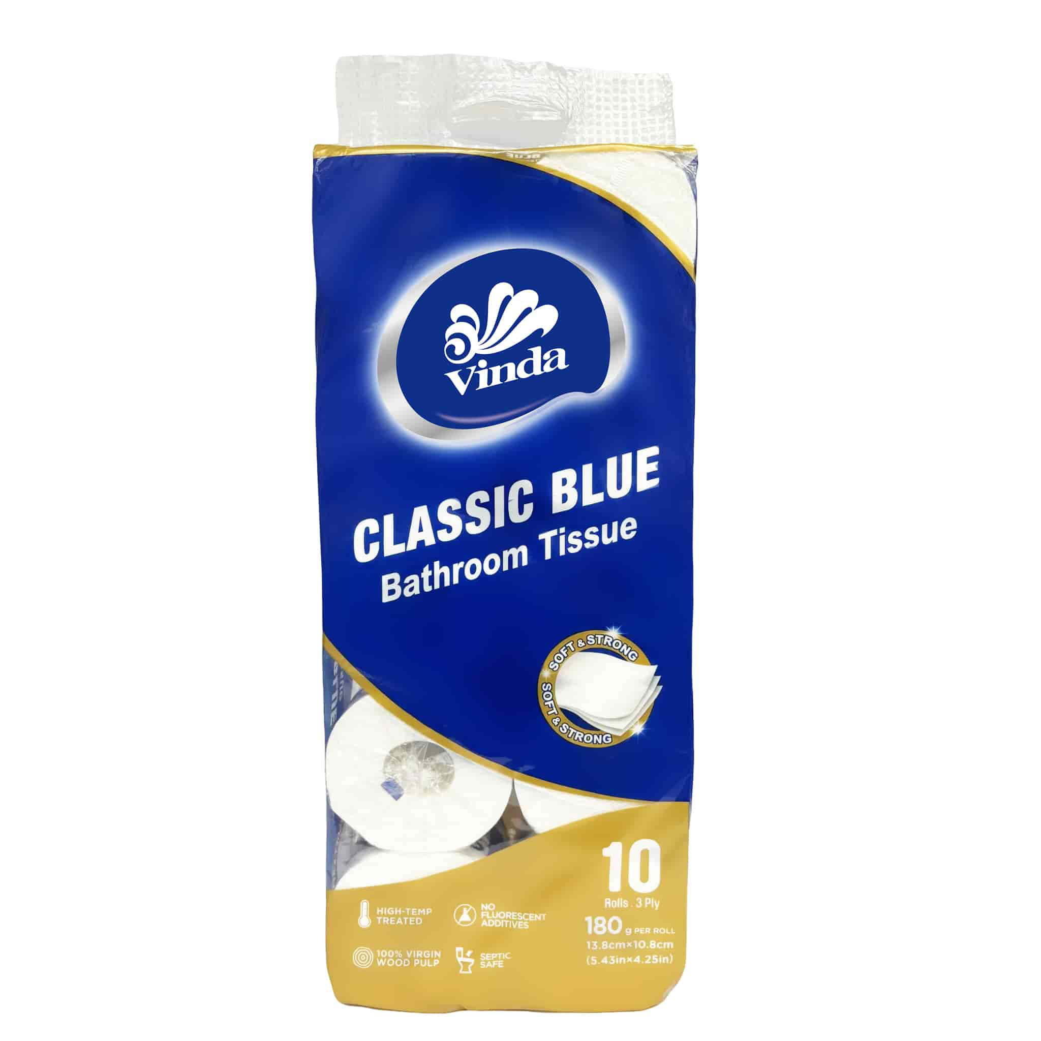 Vinda Classic Blue 180g 3ply Bathroom Tissue V4028 (10 rolls)