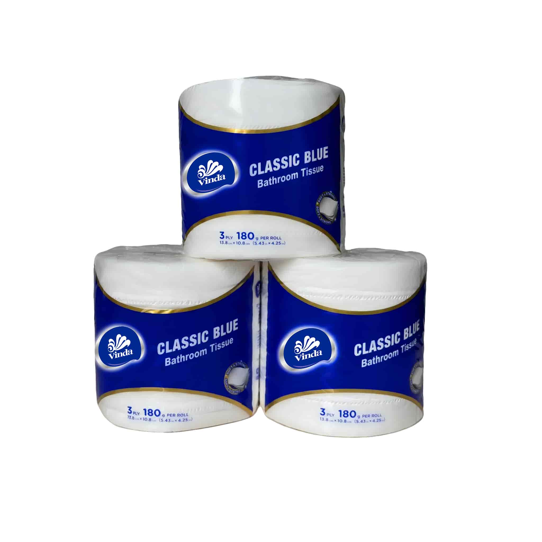 Vinda Classic Blue 180g 3ply Bathroom Tissue V4028 (10 rolls)