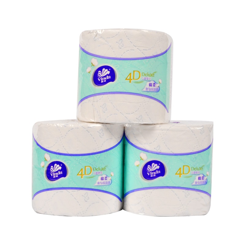 Vinda 4D Deluxe 150g 4ply Bathroom Tissue VC4612 (Baby Soft) (10 rolls)