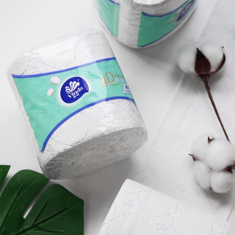 Vinda 4D Deluxe 150g 4 capas Papel De Baño VC4612 (Bebé suave) (10 rollos)