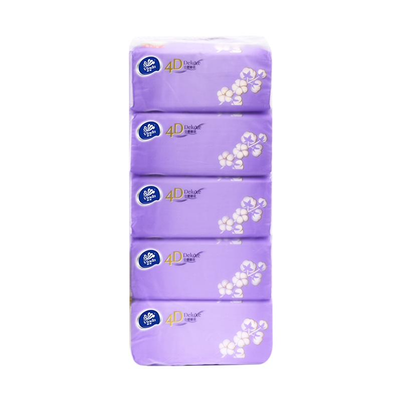 Vinda 4D Deluxe 100sheets 3ply Soft Pack Facial Tissue VC2420 (Size: M) (5 packs)