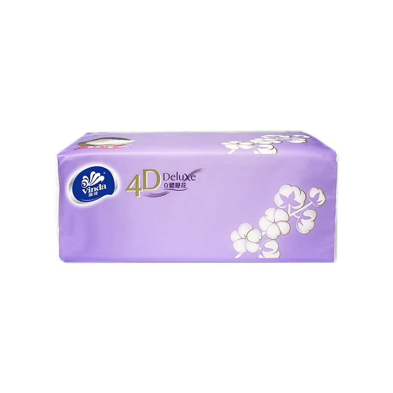 Vinda 4D Deluxe 100sheets 3ply Soft Pack Facial Tissue VC2420 (Size: M) (5 packs)