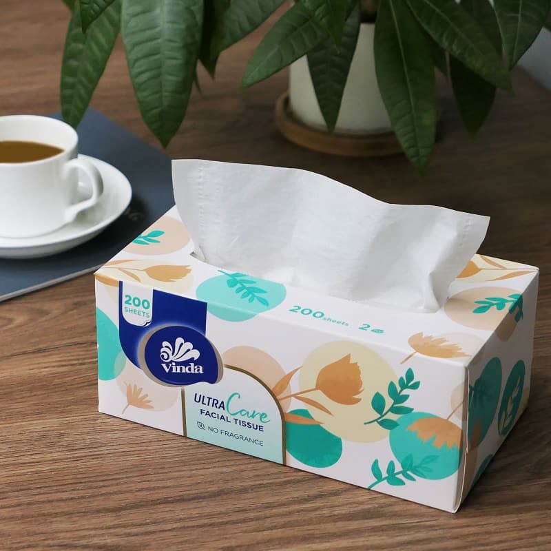 Vinda Ultra Care 200sheets 2ply Box Facial Tissue VC2369 (1 pack)
