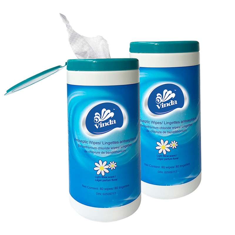 Vinda 80sheets Antibacterial Pot Wipes VCW1042 (Light Floral Scent) (1 pot)