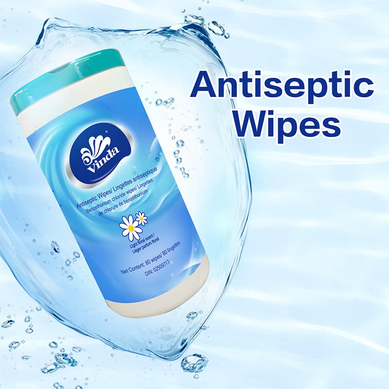 Vinda 80sheets Antibacterial Pot Wipes VCW1042 (Light Floral Scent) (1 pot)